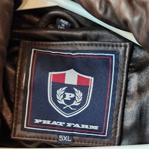 Phat Farm | Jackets & Coats | Phat Farm Brown Leather Heavy Weight ...
